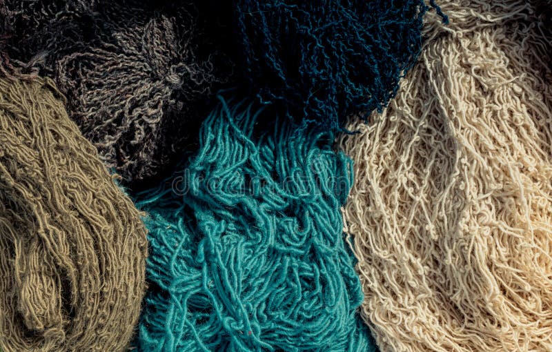 Natural Wool Thread Dyeing in Pots Stock Photo - Image of sewing, yarn ...