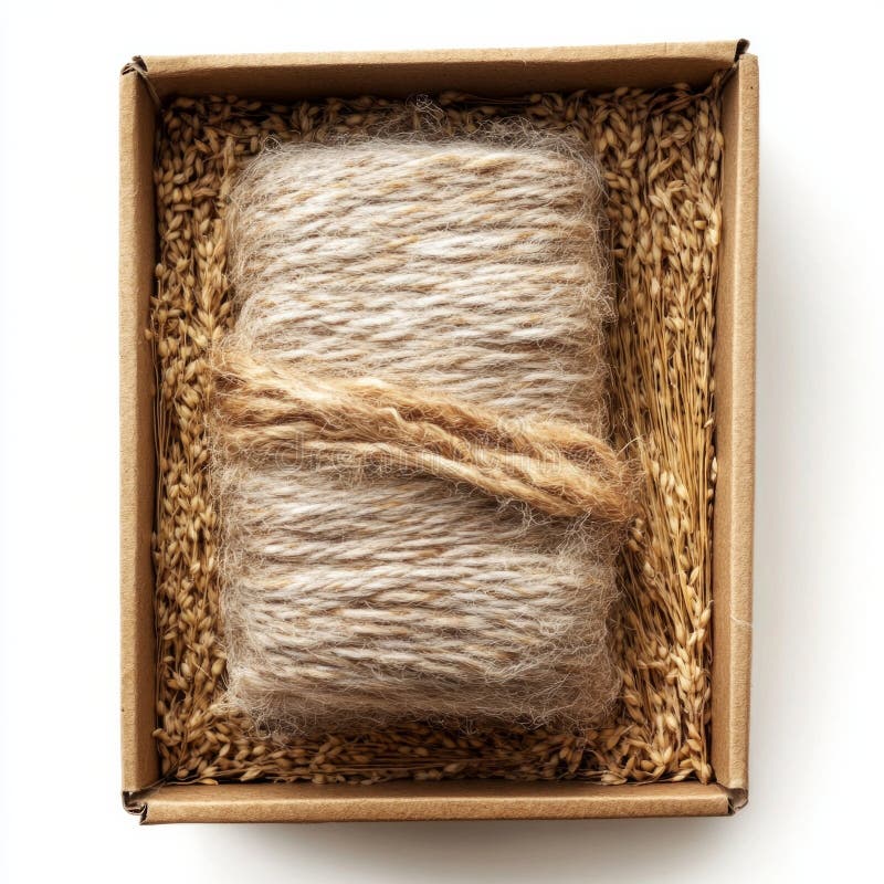 Natural Wool Yarn Package in Eco-friendly Box for Sustainable Crafting ...