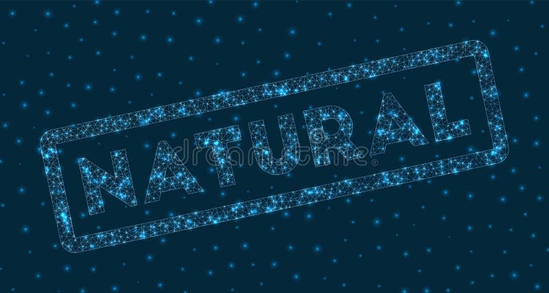 Natural Word in Digital Style. Stock Vector - Illustration of digital ...