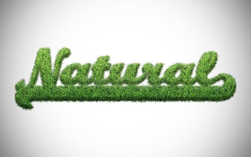 100 Natural Word and Leaf Symbol on Circle Badge Vector. Minimalist ...