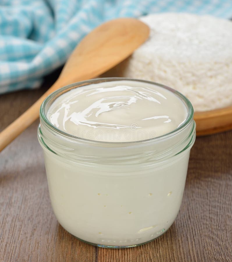 Natural yoghurt stock photo. Image of gastronomy, sour - 33543230