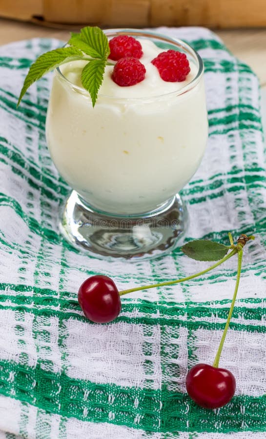 Natural yoghurt stock photo. Image of natural, boards - 55845204