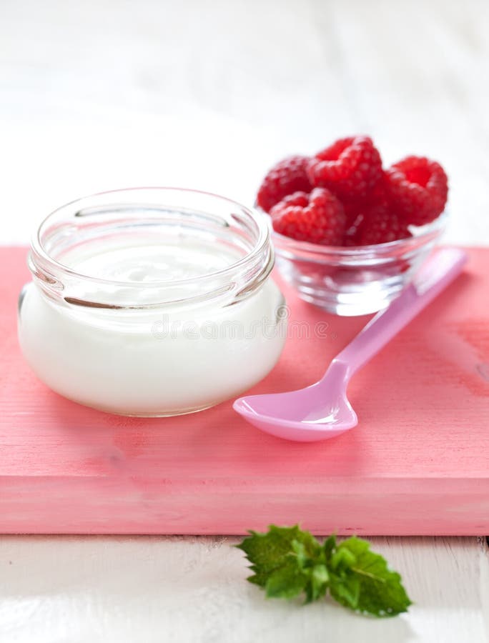 Natural Yogurt stock photo. Image of food, medicine, isolated - 36761404