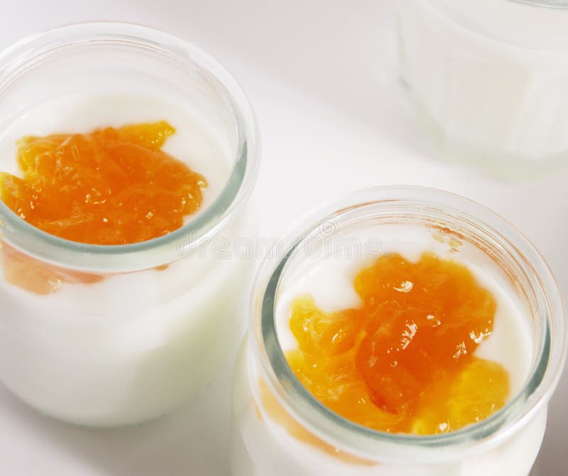 Natural yogurt for two stock image. Image of harmony - 53023645