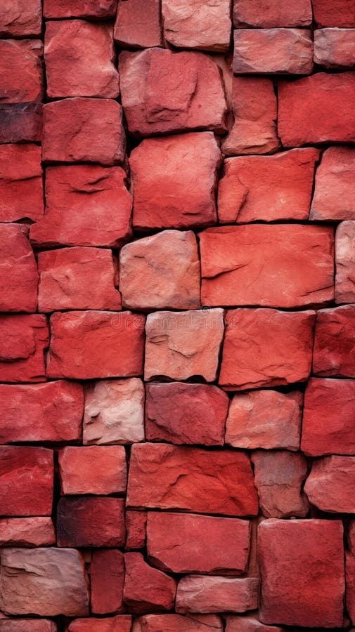 Naturalistic Light Red Stone Wall Texture Background AI Generated Stock ...