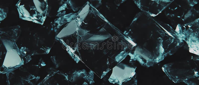Naturally Broken Glass Texture with Clear Area and Random Patterns on a ...