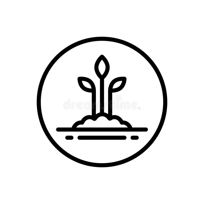 Black Line Icon for Naturally Grown, Naturally and Biological Stock ...