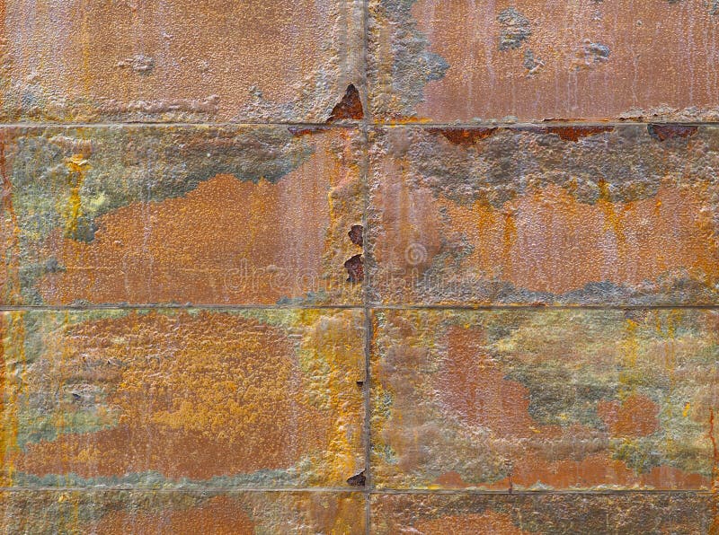 Rusted and Bubbling Metal Wall Panels. Stock Photo - Image of damaged ...