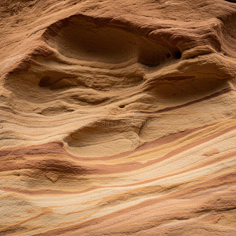 Naturally Weathered Sandstone Formations with Intricate Layers and Wavy ...
