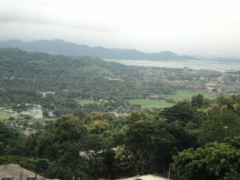 Mountain & Brahmaputra River Asam India Stock Image - Image of mountai ...