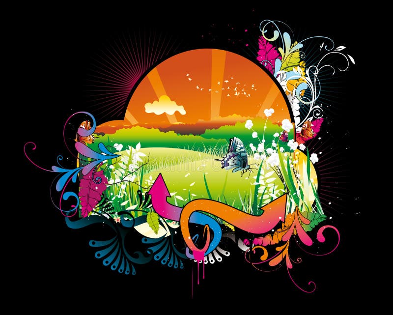 Nature Abstract Illustration Stock Vector - Illustration of vector ...