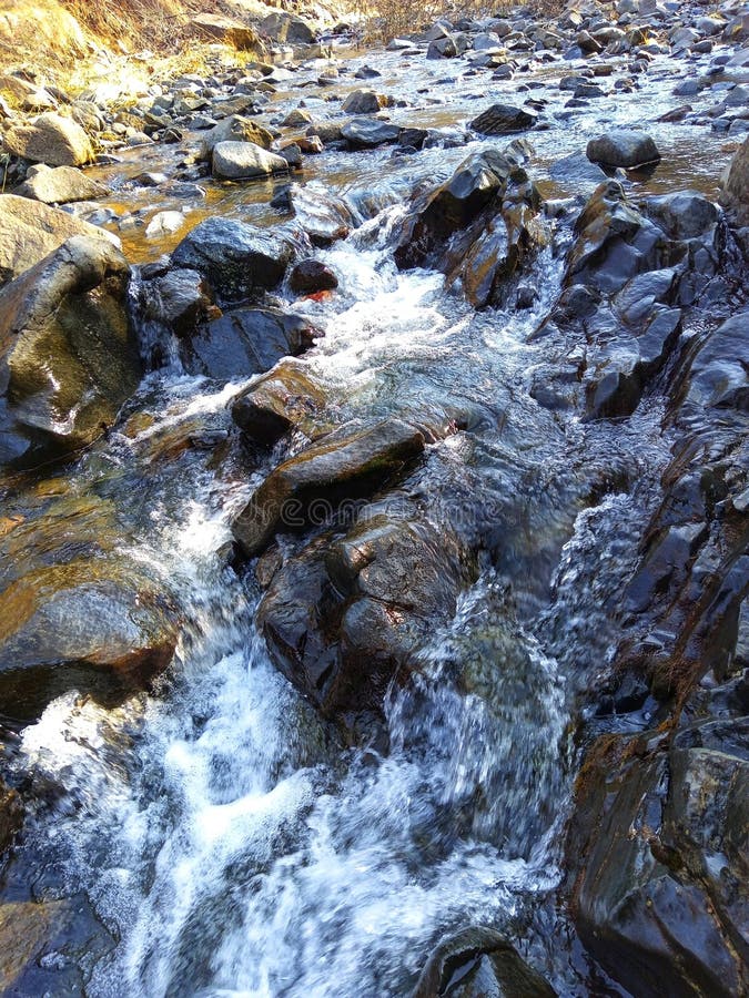 Abstract Nature. Rocks and Rapids on a Mountain River. Stock Image ...