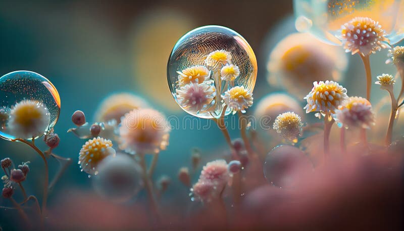 Nature Abstract Sphere of Molecular Growth Patterns Generated by AI ...