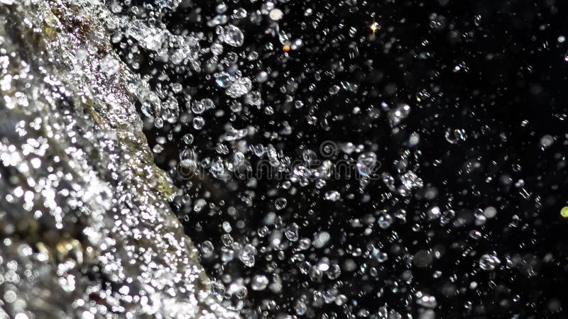 Nature Abstract: Splashing Water Streaming Down from the Rocks Above ...