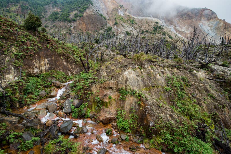 Nature of an Active Volcano on the Island Stock Photo - Image of nature ...