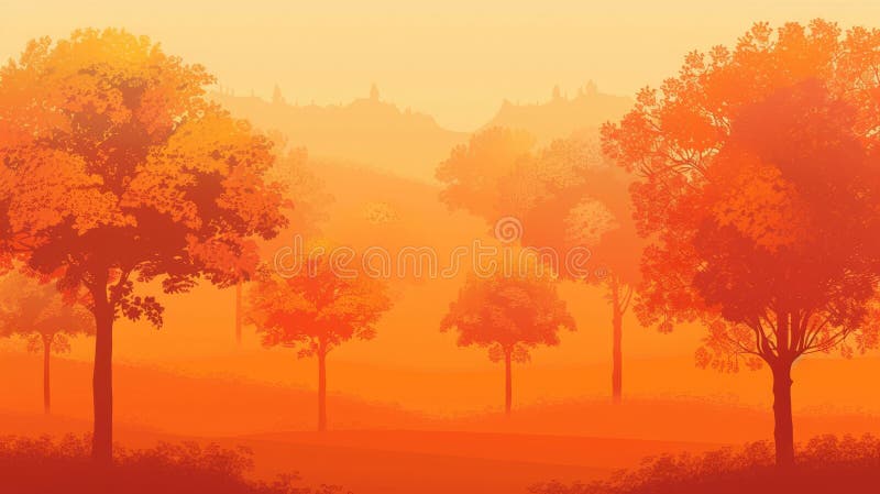 Nature Autumn Themed Background with Shades of Orange Stock ...