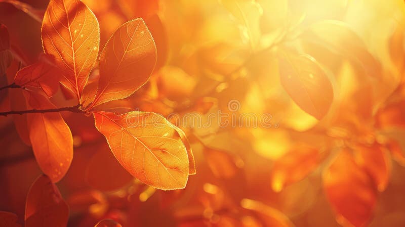 Nature Autumn Themed Background with Shades of Orange Stock ...