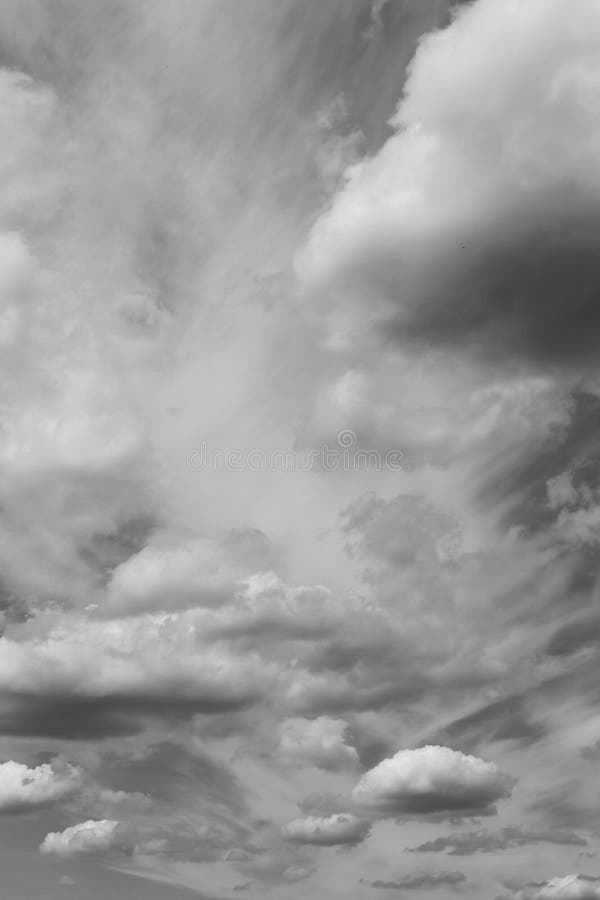 Nature Background 3895 Cloudy Sky Bnw Stock Photo - Image of ...