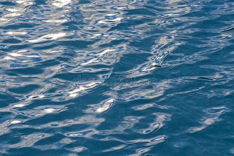 Blue Rippling Water with Light Reflection Stock Image - Image of ...