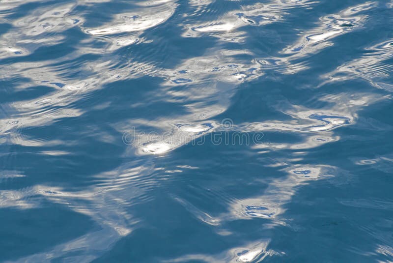 Blue Rippling Water with Light Reflection Stock Image - Image of ...