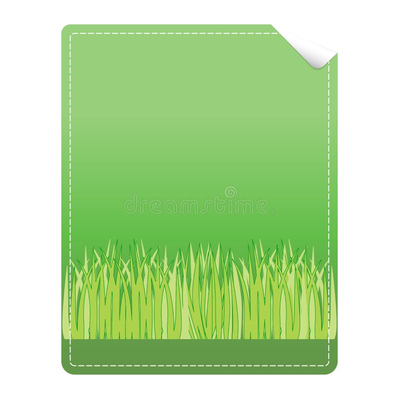 Nature Background Empty Template with Folded Corner Illustration Stock ...