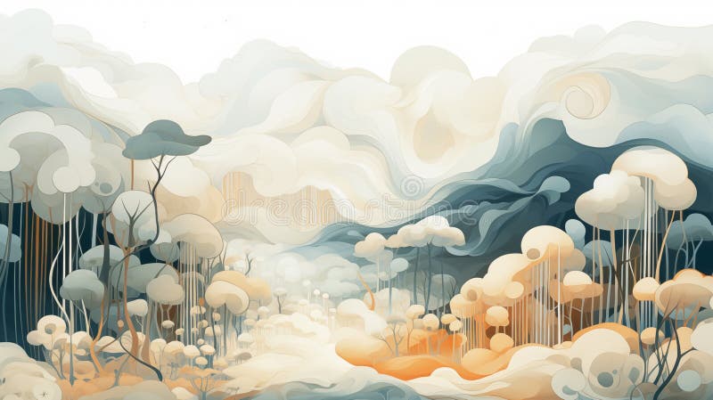 Nature Background. Illustration for Backdrops Banners Prints Posters ...