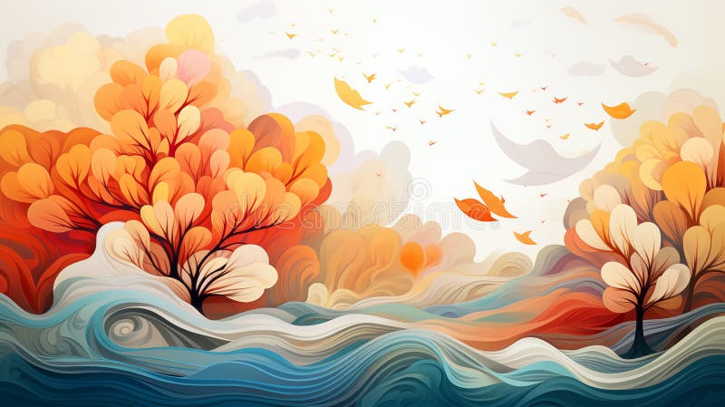 Nature Background. Illustration for Backdrops Banners Prints Posters ...