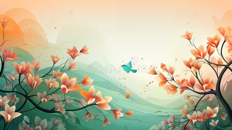 Nature Background. Illustration for Backdrops Banners Prints Posters ...