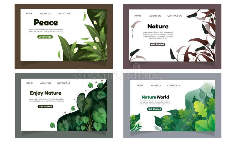Nature Background and Resources Banner Design Vector Stock Vector ...