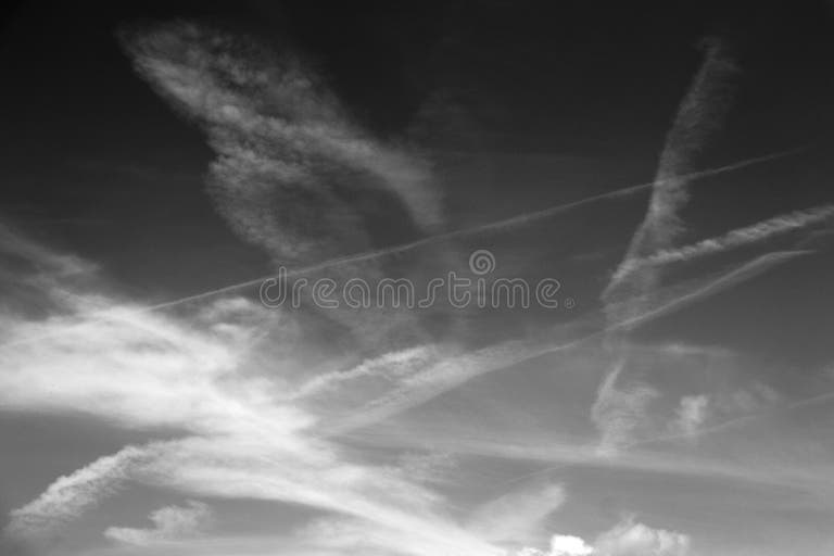 Nature Background 3978 Sky with Diffuse Clouds in Black and White Stock ...