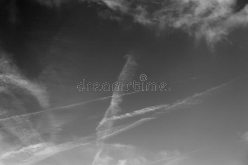 Nature Background 3976 Sky with Diffuse Clouds in Black and White Stock ...