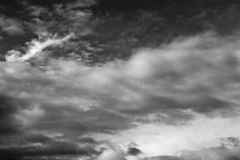 Nature Background 3995 Sky with Diffuse Clouds in Black and White Stock ...