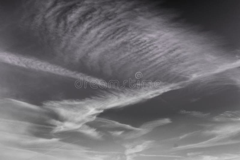Nature Background 3972 Sky with Diffuse Clouds in Black and White Stock ...