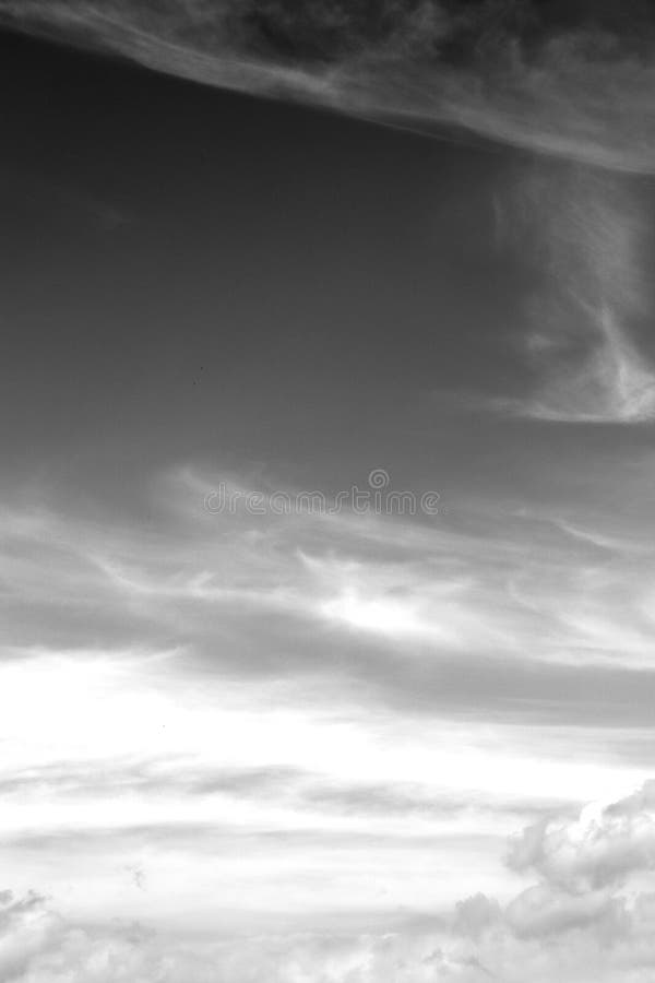 Nature Background 3972 Sky with Diffuse Clouds in Bnw Stock Photo ...