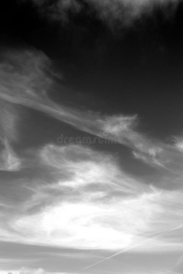 Nature Background 3971 Sky with Diffuse Clouds in Bnw Stock Photo ...