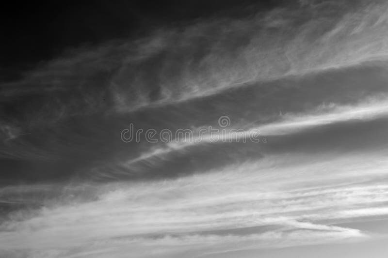 Nature Background 3970 Sky with Diffuse Clouds in Bnw Stock Image ...