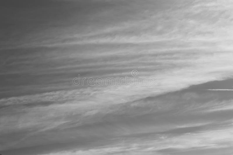 Nature Background 3931 Sky with Diffuse Clouds and Lines in Bnw Stock ...