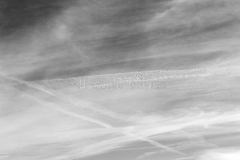 Nature Background 3929 Sky with Diffuse Clouds and Lines in Bnw Stock ...