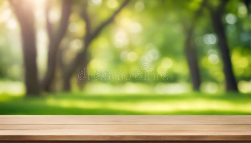 Nature Background and Table Wood for Product Display Template Stock ...