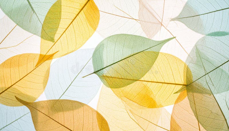 Nature Background with Translucent Leaves. Stock Illustration ...