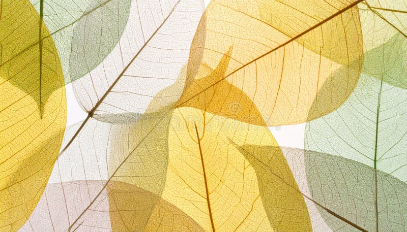 Nature Background with Translucent Leaves. Stock Illustration ...