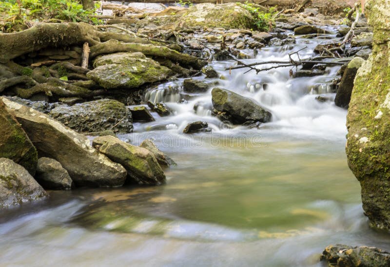 Nature Background - Water In Stream Stock Photo - Image of ...