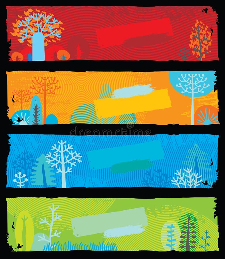 Nature Banners stock vector. Illustration of frame, nature - 9762997