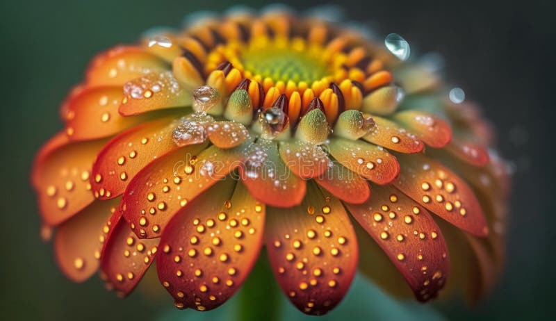 Nature Beauty in a Fresh Daisy Drop Generated by AI Stock Illustration ...