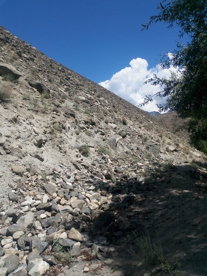 Dry mountain stock photo. Image of hill, trail, ridge - 219172954