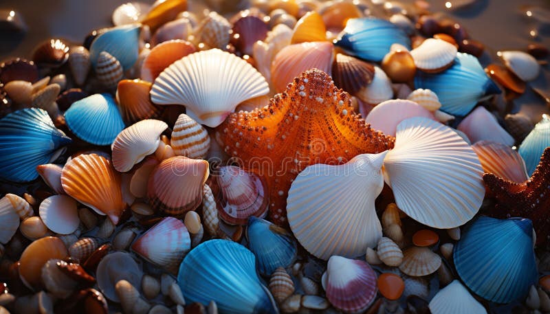 Nature Beauty in Summer: Underwater Collection of Animal Shells ...