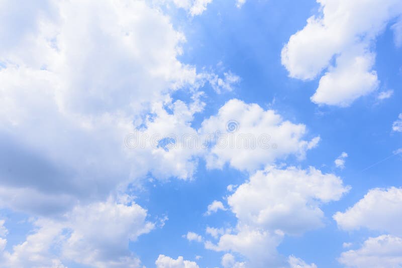 The Nature of Blue Sky with Cloud in the Morning Stock Photo - Image of ...