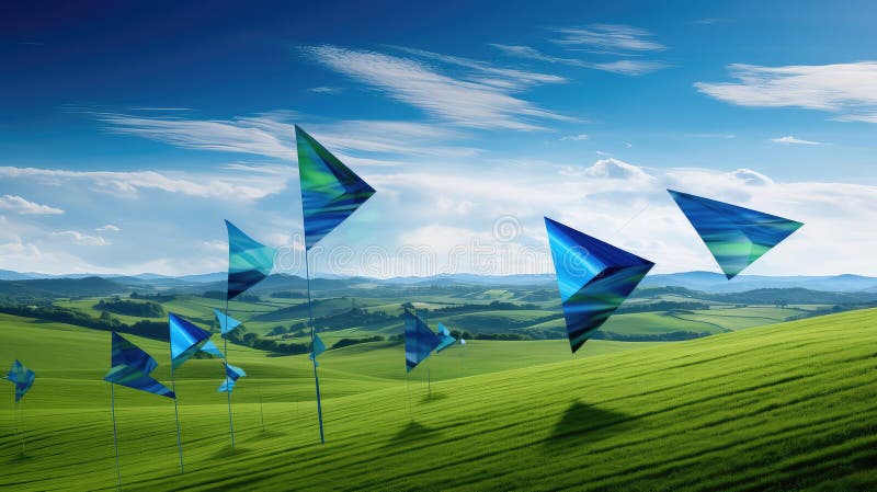 Nature blue triangles stock illustration. Illustration of organic ...