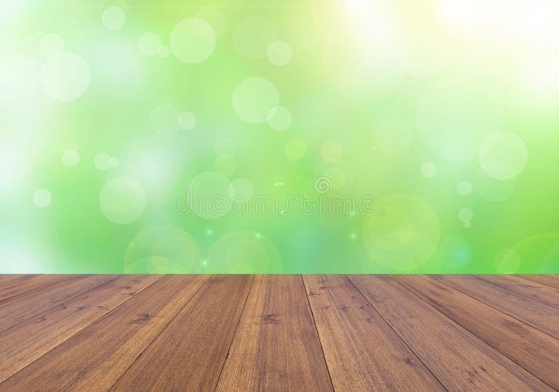 Nature Bright Spring with Abstract Background and Wood Floor Stock ...