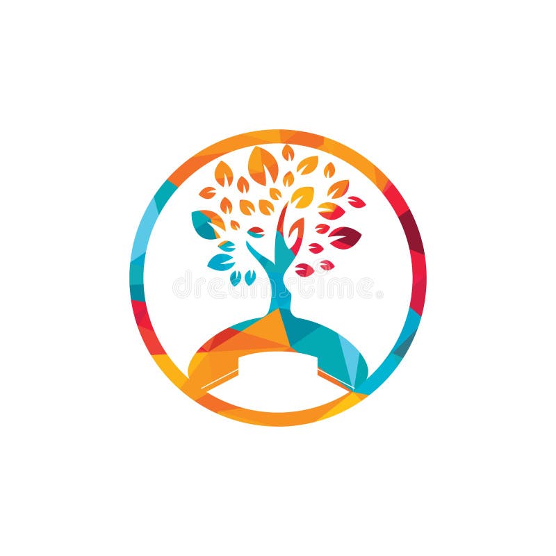 Nature Call Vector Logo Design. Handset Tree Icon Design Template ...
